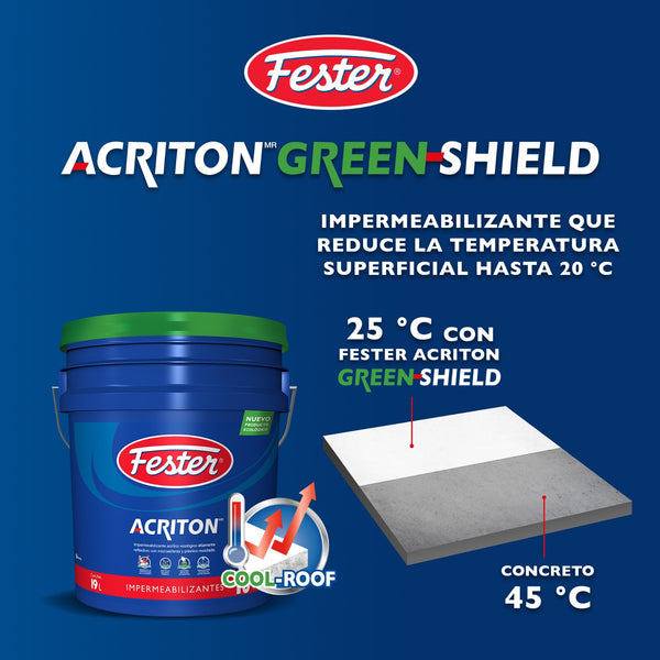 Fester Acriton Green-Shield 10 Años 19 L Blanco | Impermeabilizante ...